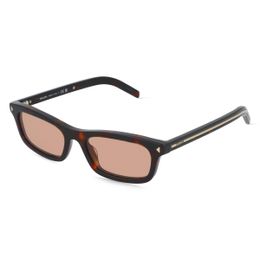 Prada PR D05S | Damen-Sonnenbrille | Fassung: Vollrand, Quadratisch, Acetat, Braun Orange | Glasfarbe: Pink