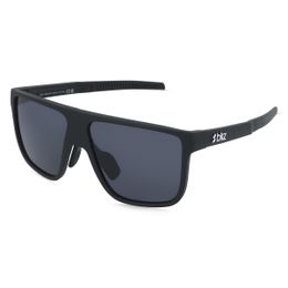 Bliz ZB7019 A003 | Unisex-Sonnenbrille | Fassung: Vollrand, Quadratisch, Kunststoff, Schwarz Matt | Glasfarbe: Grau