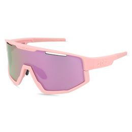 Bliz ZB7005 FUSION | Unisex-Sonnenbrille | Fassung: Randlos, Geometrisch, Kunststoff, Pink Matt | Glasfarbe: Braun Verlaufend