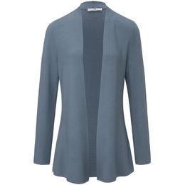 Peter Hahn - Strickjacke aus 100% SUPIMA -Baumwolle, blau, Gr. 52 / XXL - Baumwolle