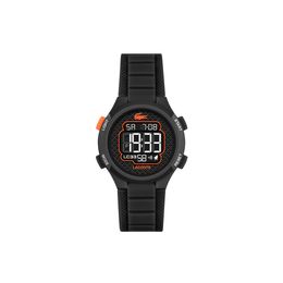Chronograph Lacoste "LC33 Kids", schwarz, orange, Armbanduhren, Kinder, Chronograph, Quarzuhr, Armbanduhr, Silikonarmband, analog, digital