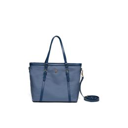 Tragetasche U.S. Polo Assn. "HOUSTON SHOPPING BAG SHOPPER Damen", Damen, Gr. B/H/T: 14cm x 37cm onesize, sky, Polyester, Polyurethan, Taschen, Tragetasche Damen, Shopper, Einkaufstasche, Fashion, Lifestyle, Sale