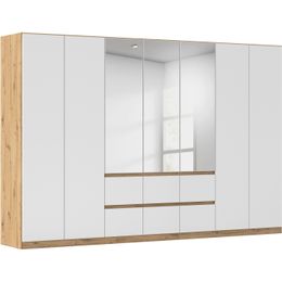 Dreht&uuml;renschrank Rauch "Schrank Garderobe MAINZ Breiten 91/136/181/226/271/315/360, H&ouml;he 210cm", eiche artisan, alpinwei&szlig;, B:315cm H:210cm T:54cm, Holzwerkstoff, Schr&auml;nke, Dreht&uuml;renschrank, grifflose Front, Au&szlig;ent&uuml;ren mit Push-to-Open Funktion MADE IN GERMANY