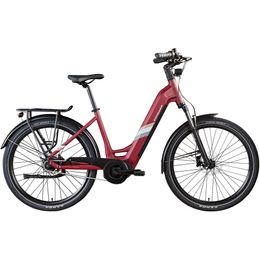 Z&uuml;ndapp E-Bike Z&Uuml;NDAPP "X800" Gr. 48, rot (weinrot), Elektrofahrr&auml;der, 48cm, 27,5 Zoll (69,85cm), Pedelec, Elektrofahrrad f&uuml;r Damen und Herren