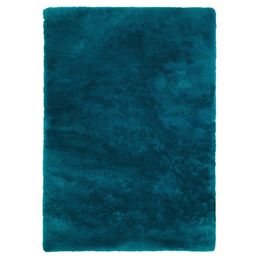 Hochflor-Teppich Kayoom "Dolphin 500", blau, B:200cm H:35mm L:290cm, Polyester, Teppiche, Hochflor, Modernes Muster, Uni, Fu&szlig;bodenheizungsgeeignet, Wohnzimmer