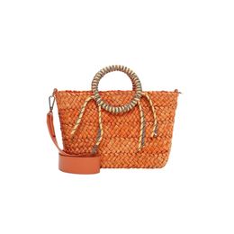 Emily & Noah Shopper EMILY & NOAH "Shopper E&N Jolanda", Damen, Gr. B/H/T: 29cm x 29cm x 9cm 0, orange (orange 610), Papierstroh, Taschen Shopper
