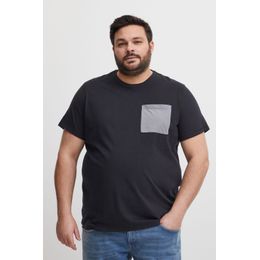 T-Shirt Blend "BHBenedikt Big & Tall", Damen, Gr. 4XL, schwarz, Web, 100% Baumwolle, unifarben, regular fit normal, Rundhals, Shirts T-Shirt, Klassisches T-Shirt mit Rundhalsausschnitt in gro&szlig;en Gr&ouml;&szlig;en