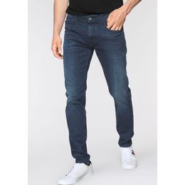 Slim-fit-Jeans Replay "Anbass Superstretch", Herren, Gr. 32, L&auml;nge 36, blau (schwarz, blau, wash), Denim/Jeans, Obermaterial: 90% Baumwolle, 8% Polyester, 2% Elasthan, slim fit lang, Jeans Slim-fit-Jeans, elastisch, Topseller