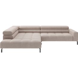 Ecksofa Home Affaire "Cleveland, L-Form, incl. Kopfteilverstellung, Breite 311 cm", taupe, B:311cm H:71cm T:219cm, 100% Polyester, Sofas, Ecksofa, wahlweise elektrischer Sitzvorzug
