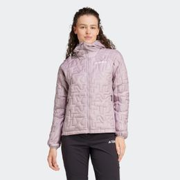 Outdoorjacke adidas terrex "XPERIOR PRIMALOFT LOOSE FILL HOODED", Damen, Gr. M, lila (preloved fig), Obermaterial: 100% Polyamid, Jacken Outdoorjacke