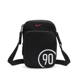 Rucksack Nike "NK HERITAGE CROSSBODY T90 FA25", schwarz, schwarz, gym rot, Rucks&auml;cke, Herren, Obermaterial: 100% Polyester, Rucksack, aus Polyester, mit zwei Rei&szlig;verschlussf&auml;chern, asymmetrisches Design