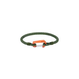 Lederarmband Lacoste "MATT", edelstahlfarben, orange, gr&uuml;n, Armb&auml;nder, Damen, 19cm, Edelstahl Leder, Edelstahl, Leder, Lederarmband