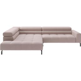 Ecksofa Home Affaire "Cleveland, L-Form, incl. Kopfteilverstellung, Breite 311 cm", stone, B:311cm H:71cm T:219cm, 100% Polyester, Sofas, Ecksofa, wahlweise elektrischer Sitzvorzug