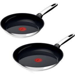 Pfannen-Set Tefal "Emotion+", edelstahl, Pfannen, Premium Edelstahl, Induktion, sp&uuml;lmaschinenfest, hochglanzpoliert