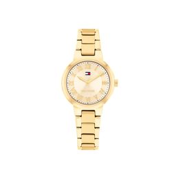 Quarzuhr Tommy Hilfiger "Becca", goldfarben, Armbanduhren, Damen, Quarzuhr, Armbanduhr, Damenuhr, Edelstahlarmband, analog
