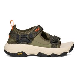 Sandale Teva "GRANDVIEW MAX SANDAL MEN", Herren, Gr. 39,5, olive, Synthetik, Textil, Schuhe Sandale, mit Klettverschluss, atmungsaktiv, mit Vibram Sohle