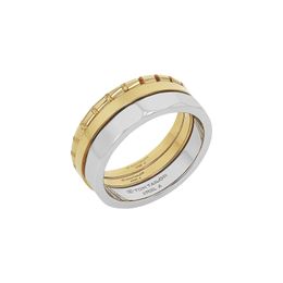 Ring-Set Tom Tailor "Multipack Schmuck Geschenk Edelstahl" Gr. 54, edelstahlfarben, gelbgoldfarben, Fingerringe, Damen, 54, Edelstahl, 7,5mm