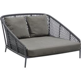 Sitzbank Musterring "Freilicht Sonnenbett", schwarz, grau, anthrazit, B:149cm H:86cm T:156cm, Aluminium, Stoff, Sitzb&auml;nke, Sitzbank, 149 cm breit, ideal zum Zur&uuml;cklehnen und entspannten Liegen im Garten