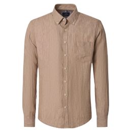Leinenhemd Casamoda "Casamoda Leinenhemd uni", Herren, Gr. L, Normalgr&ouml;&szlig;en, beige, 100% Leinen, unifarben, l&auml;ssig geschnitten, Hemden