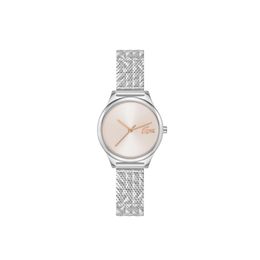 Quarzuhr Calvin Klein "Mini Crocodelle", silberfarben, rosa, Armbanduhren, Damen, Quarzuhr, Armbanduhr, Damenuhr, Edelstahlarmband, analog