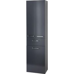Hochschrank SAPHIR "mit W&auml;schekippe", anthrazit glanz, B:50cm H:185,5cm T:33cm, Holzwerkstoff, Schr&auml;nke, Hochschrank