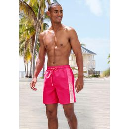 Badehose Chiemsee, Damen, Gr. L (52), N-Gr, neon pink, Recycling-Polyester, Badehosen Badehose, mit Logoschriftzug