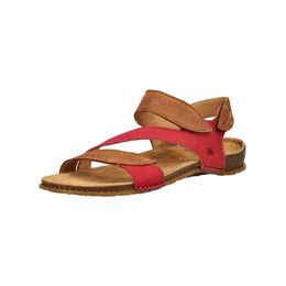 Riemchensandale El Naturalista "El Naturalista Sandalen Nubukleder", Damen, Gr. 38, rot, braun, Nubukleder, Schuhe Riemchensandale