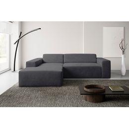 Ecksofa WERK2 "Zeus-L Breite: 253 cm, modern & zeitlos, bequemes Sofa", anthrazit, B:253cm H:70cm T:188cm, 92% Polyester, 8% Nylon, Sofas, Ecksofa, moderne Optik mit abgerundeten Kanten