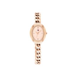 Quarzuhr Tommy Hilfiger "Demi Oval", ros&eacute;goldfarben, Armbanduhren, Damen, Quarzuhr, Armbanduhr, Damenuhr, Edelstahlarmband, analog