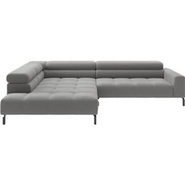 Ecksofa Home Affaire "Cleveland, L-Form, incl. Kopfteilverstellung, Breite 311 cm", grau, B:311cm H:71cm T:219cm, 95% Polyester, 5% Nylon, Sofas, Ecksofa, wahlweise elektrischer Sitzvorzug