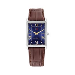 Quarzuhr Tommy Hilfiger "Ben", braun, blau, Armbanduhren, Herren, Quarzuhr, Armbanduhr, Herrenuhr, Lederarmband, analog
