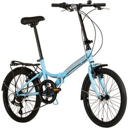 Faltrad Dacapo "Foldtech" Gr. 32, blau (blau, blau), Fahrr&auml;der, 32cm, 20 Zoll (50,80cm)