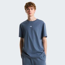 T-Shirt The North Face "M ESSENTIAL CENTER LOGO RELAXED SHORT SLEEVE TEE", Damen, Gr. L, granite grau, Obermaterial: 100% Baumwolle, normal, Rundhals, Shirts T-Shirt, lockere Passform, Kurzarm, f&uuml;r Sportmode und Outdoormode
