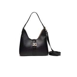 Schultertasche U.S. Polo Assn. "MARGARET HOBO BAG Damen", Damen, Gr. B/H/T: 10cm x 27cm onesize, schwarz, Polyurethan, Taschen Schultertasche, Schultertasche Damen, Shopper, Handtasche, Fashion, Lifestyle, Sale