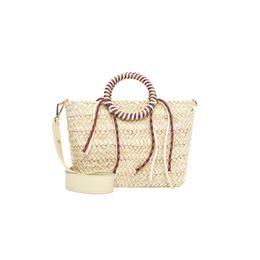 Emily & Noah Shopper EMILY & NOAH "Shopper E&N Jolanda", Damen, Gr. B/H/T: 29cm x 29cm x 9cm 0, beige (beige 400), Papierstroh, Taschen Shopper