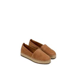 Marc O'Polo Espadrille MARC O'POLO "Gem", Damen, Gr. 40, cognac, Ziegenveloursleder, unifarben, Schuhe Espadrille, Slipper, Halbschuh, Schlupfschuh, Sommerschuh mit Jutebezug