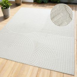Teppich OTTO HOME "Jola, In- und Outdoor geeignet, Hoch-Tief-Design, Scandi", natur, B:180cm H:9mm L:230cm, Kunstfaser, Teppiche, Teppich, Hoch-Tief-Struktur, Zen, Wetterfest & UV-best&auml;ndig, Balkon, Camping
