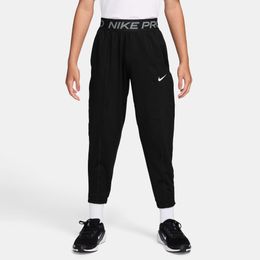 Sporthose Nike "B NP DF FLC PANT", M&auml;dchen, Gr. L, N-Gr, schwarz, smoke, Obermaterial: 90% Polyester, 10% Elasthan, Hosen Sporthose, f&uuml;r Kinder, sportlicher Stil, bequemer Sitz