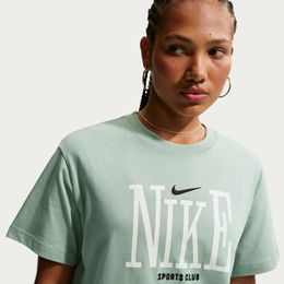 T-Shirt Nike Sportswear "W NSW CLSC BF OC INCONNECT TEE", Damen, Gr. L, steam, Obermaterial: 100% Baumwolle, Shirts T-Shirt, f&uuml;r vielseitige Aktivit&auml;ten, sportlicher Stil, f&uuml;r Erwachsene