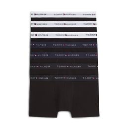 Trunk, Herren, Gr. L (52), 7 Stk., wei&szlig;, schwarz, desert sky, Webqualit&auml;t, Obermaterial: 95% Baumwolle, 5% Elasthan, Tommy Hilfiger Underwear, k&ouml;rpernah, Unterhosen, K&ouml;rpernahe Passform mit elastischem Bund