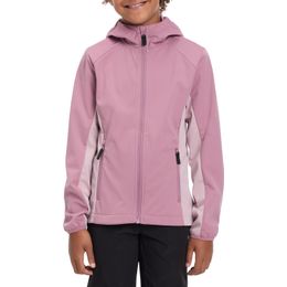 Outdoorjacke McKINLEY "DA.-UNTERJACKE ABE LT G", Jungen, Gr. 128, violet, rose schwarz, Web, Obermaterial: 100% Polyester, unifarben mit Farbeinsatz, Basic h&uuml;ftbedeckend, elastischer Bund, Jacken Outdoorjacke, mit kontrastfarbigen Eins&auml;tzen, Mit Kapuze
