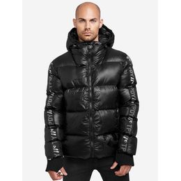 Winterjacke Trueprodigy "Logan Gesteppte Puffer Jacket mit Logo", Herren, Gr. L, schwarz, Obermaterial: 100% Polyester PES., slim fit, Jacken Winterjacke