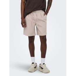 Only & Sons Shorts ONLY & SONS "ONSWILL 0292 LOOSE STRING SHORTS NOOS", Herren, Gr. XL, N-Gr, string, Web, Obermaterial: 75% Polyester, 21% Viskose, 4% Elasthan, unifarben, loose fit knielang, Hosen Shorts