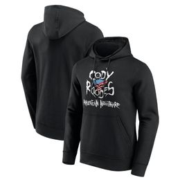 Kapuzenpullover Fanatics "Fanatics Hoodie WWE Wrestling Cody Rhodes", Herren, Gr. XL, mehrfarbig, 80% Baumwolle, 20% Polyester, Pullover Kapuzenpullover