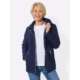 Steppjacke Casual Looks, Damen, Gr. 44, blau (marine), 100% Polyester, Kapuzenfutter:100% Polyester, Paspelierung:100% Polyester, Wattierung:100% Polyester, unifarben, Jacken Steppjacke