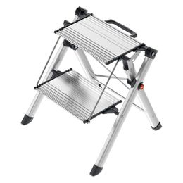 Hailo Trittleiter 'MK80 ComfortLine' 2 Stufen, silbern 44 cm
