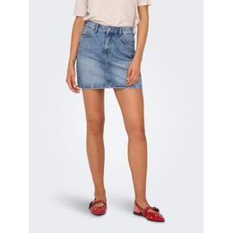 Jeansrock Only "ONLSTELLA SHORT SKIRT DNM AZG NOOS", Damen, Gr. S (36), blau (light blau denim), Denim/Jeans, Obermaterial: 100% Baumwolle, unifarben, kurz, R&ouml;cke Jeansrock, Baumwolle