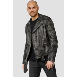Lederjacke Trueprodigy "Geralt mit &Ouml;sen und Waschung", Herren, Gr. L, schwarz, Obermaterial: 100% Ziegenleder goatskin., slim fit, Jacken