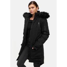 Winterjacke Trueprodigy "Harvey F mit abnehmbarer Kapuze", Damen, Gr. L, schwarz, Obermaterial: 100% Baumwolle CO., slim fit, Jacken Winterjacke