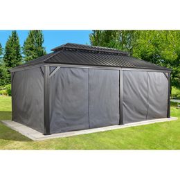 Sojag Vorhang-Set f&uuml;r Pavillon 'Messina 12 x 20' dunkelgrau